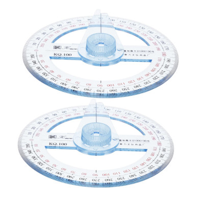 STOBOK 2pcs Clear Protractors Rotating Protractors Pink Tools Safety ...