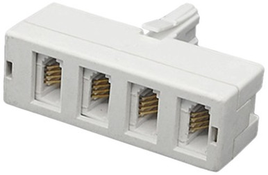 Uxcell 4-Way UK Telephone to BT Plug Socket Adapter and Splitter for ...