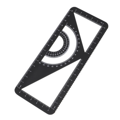 CORHAD Set Metal Ruler Compass Triangle Ruler Slide Ruler for Engineers ...