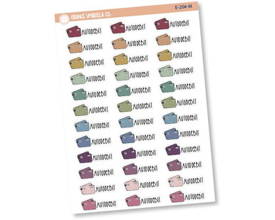 Auto Debit Credit Card Icon Script Planner Stickers, Script Icon "Auto ...