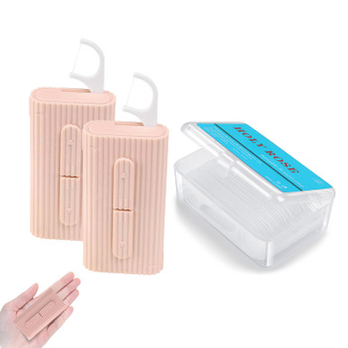 Portable Dental Floss Dispenser 2 Case,Holy Rose Portable Floss Picks ...