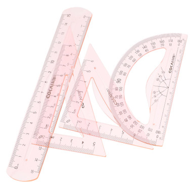 LALAFINA 1 Set Soft Ruler Scale Ruler Protractor for Geometry Math ...