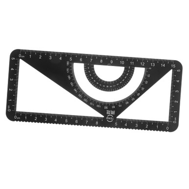 LALAFINA Set Metal Ruler Protractors Drawing Measurement Tools Compass ...