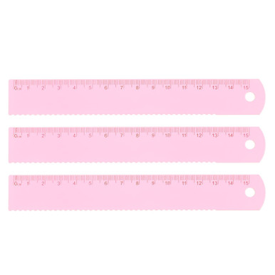 HARFINGTON 3pcs Straight Ruler 15cm Metric Aluminum Alloy Ruler Wave ...