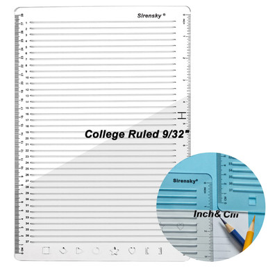 Straight Line Stencil Template College Ruled 9/32" Spacing,Line Drawing ...