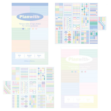 2 Pack Multifunctional Planner Stickers Set,64 Sheet Index Tab Sticky ...