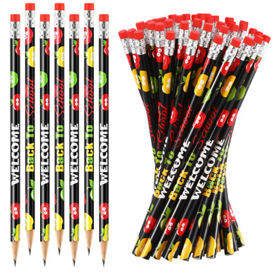 Welcome Back to School Pencils Apple Theme First Day of School Pencils ...