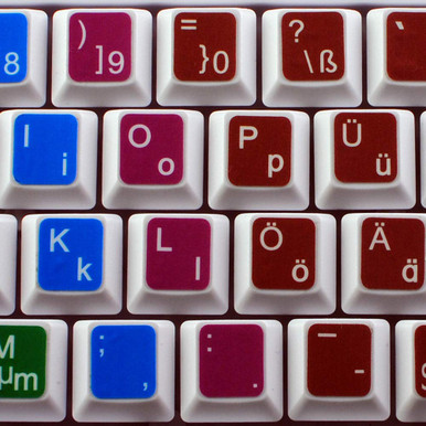 4Keyboard Learning German Colored Keyboard Labels - Warehousesoverstock