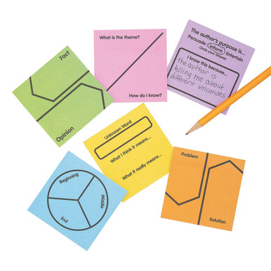 Fun Express Sticky Notes - Reading Response - 12 Pieces - Educational ...