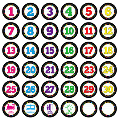 FaCraft Watercolor Dots Number Spot Markers Stickers Line Up Spots for ...