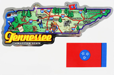Tennessee - State Map Outline Vinyl Sticker - Warehousesoverstock