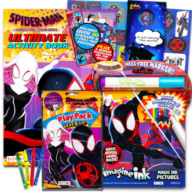 Spiderman Across The Spiderverse Coloring Book Set - 3 Pc Bundle with ...