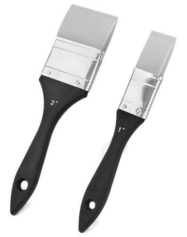 QWORK Paint Brush, Silicone Color Shaper Brush, 2 Pcs (1 inch,2 inch ...