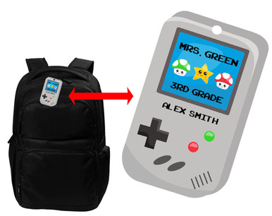 Personalized Gamer Bookbag Backpack Bag Tag for Back to School Tote ...
