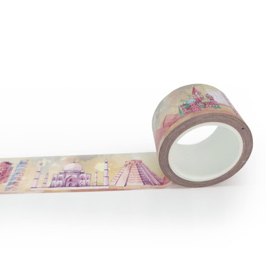 Serenity Fair World Landmarks Washi Tape, Extra Long Themed Washi Tape ...