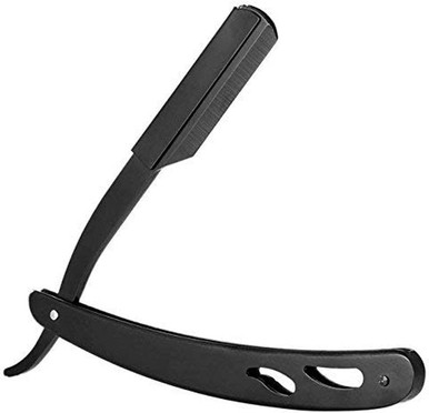 Osskie Straight Edge Stainless Steel Folding Shaving Razor Knife (Made ...