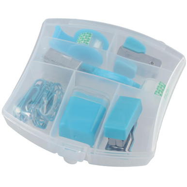 dohobby Mini Office Supply Kits Blue Desk Accessory Kit, Includes ...
