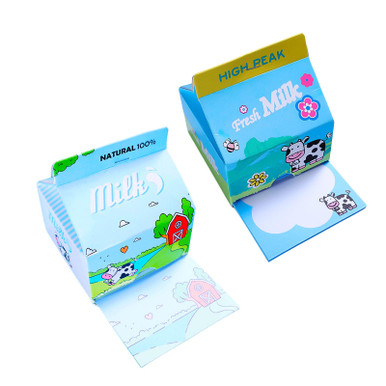 3D Milk Memo Pad Cute Notepad, Non Sticky Notes 200 Sheets Daily Check ...