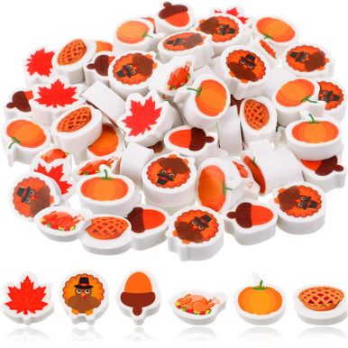 Thanksgiving Mini Acorn Erasers Bulk, Maple Leaf Party Fall Favor ...