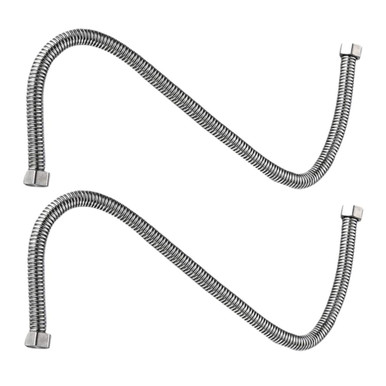Hemoton 2PCS Stainless Steel Bellows Pressure Water Pipe Stainless ...