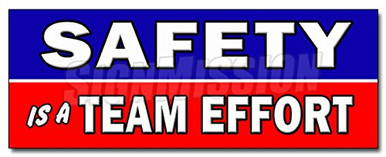 12" Safety is A Team Effort Decal Sticker Worker OSHA Workplace ...