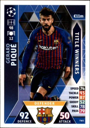 2018-19 Topps UEFA Champions League Match Attax Title Winners #TW3 ...