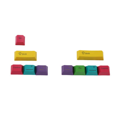 OEM Profile PBT RGBY CMYK Modifiers 10 Keys Laser Engraved Keycaps Mac ...