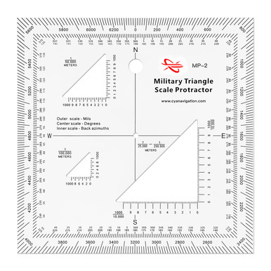 CYA Military Map Protractor Coordinate Scale Map for Land Navigation ...