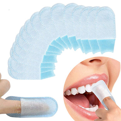 Engjajo 50Pcs Finger Cleaning Teeth Wipes Disposable Non-Woven Fabric ...