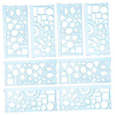 TEHAUX 8pcs Multifunctional Drawing Ruler Geometry Tools Office ...