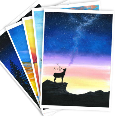 Painting Reference Copy Card Hand Painting Landscape Painting Simple ...
