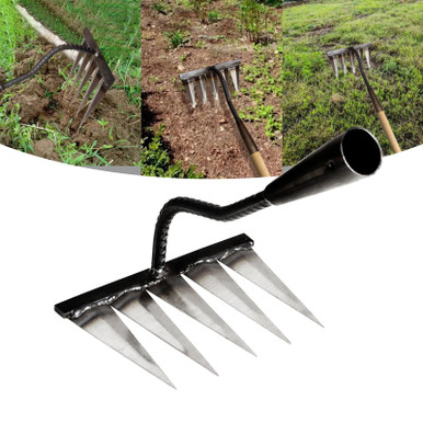 Barafat Garden Rake, Iron Rake for Gardening and Weeding, Heavy Duty ...
