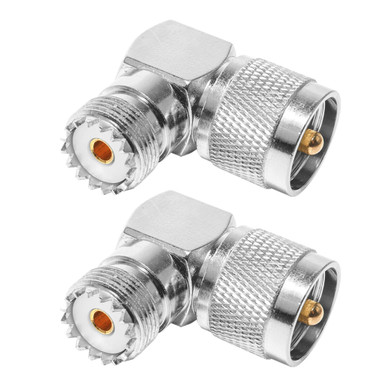 Anina UHF Male PL259 to SO239 UHF Female Coax Connector Right Angle L ...