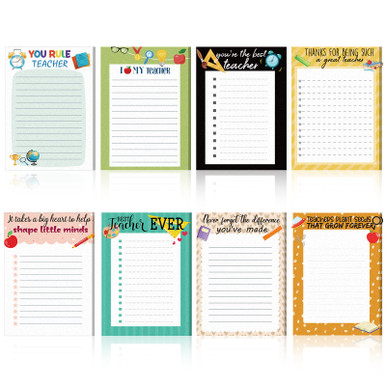 8 Pack Teacher Notepad Sets Teacher Appreciation Gifts for Christmas ...