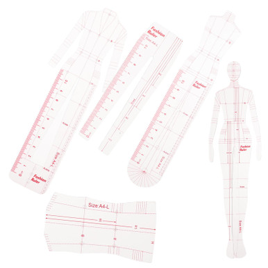 EXCEART 1 Set Model Ruler Sewing Pattern Paper Quick Curve Ruler Women ...