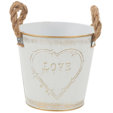 GANAZONO Farmhouse Metal Bucket Galvanized Buckets Flower Bucket Plants ...