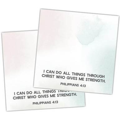 I Can Do All Things Through Christ Sticky Note Pad, Bible Verse Paper ...