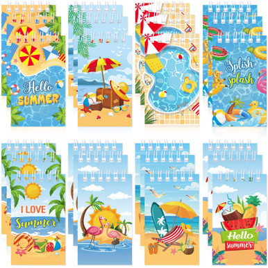24 Pieces Summer Pool Party Favors Mini Notepads Hawaii Tropical Beach ...
