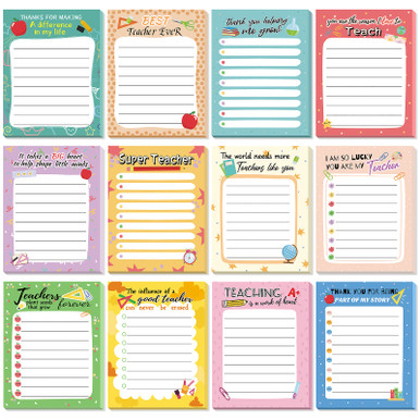 12 Pack Teacher Notepad Teacher Sticky Notes for Teacher Appreciation ...