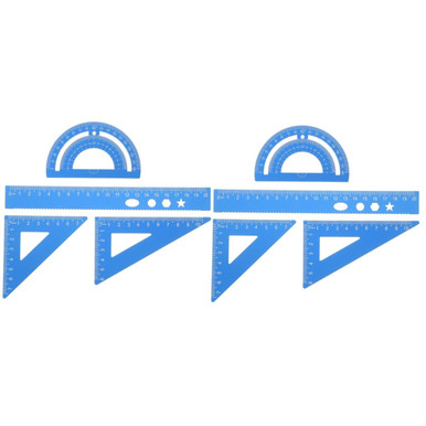 Tofficu 2 Boxes Ruler Set Square Tools Drawing Accessory Triangle Ruler ...