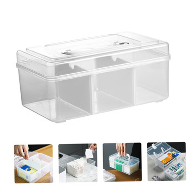SOESFOUFU 1pc Box Box Storage Box First Aid Clear Container First Aid ...