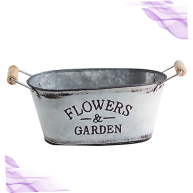 NOLITOY Metal Bucket Iron Flower Pot Planter Buckets Metal Garden ...
