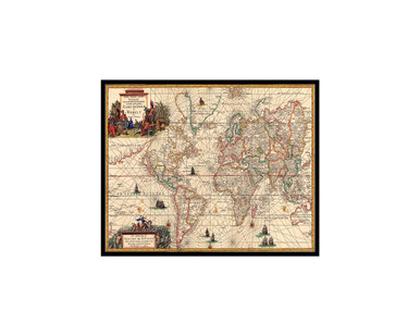 Poster Master Vintage Map Poster - World Sea Chart Print - Geography ...