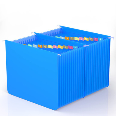 28 Pockets Hanging File Folders Letter Size, Plastic File Folders for ...