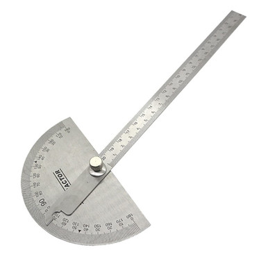 Hemobllo 180 Molds Tool Protractor with Ruler Protractor with Arm Angle ...