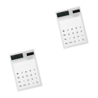 Operitacx 2pcs Transparent Touch Calculator Solar System Calculator ...