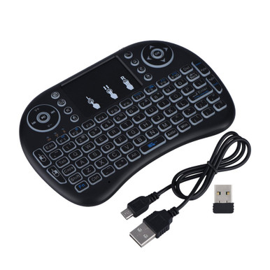 Keyboard, 2.4GHz Mini Wireless Keyboard Air Mouse Handheld Touchpad LED ...