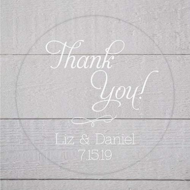 Clear, Transparent Thank You Stickers, Labels (#012-C ...