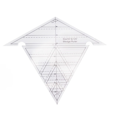 Sewing Wedge Ruler, 60 Degree 120 Degree Sewing Patchwork Ruler Acrylic ...