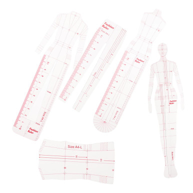 Hohopeti 1 Set Model Ruler Fashion Illustration Rulers DIY Sewing Ruler ...
